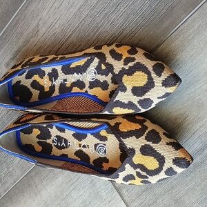 Rothy's | Shoes | Womens Rothys Knit Mesh Leopard Print Pointy Toe ...